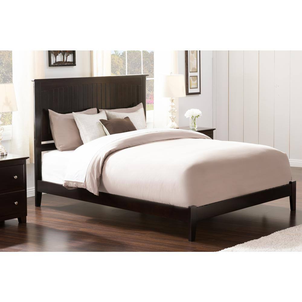 AFI Nantucket Espresso Queen Solid Wood Frame Low Profile Platform Bed ...