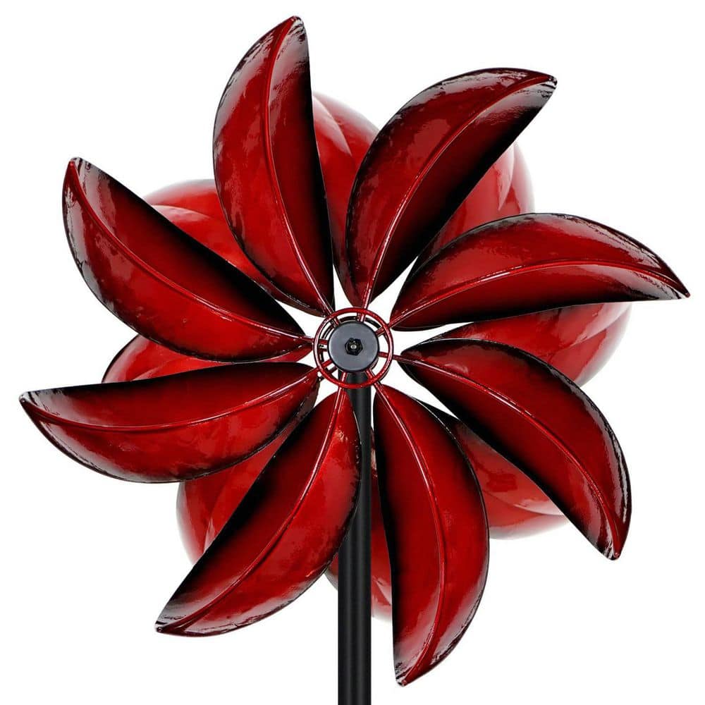 70 in. Red Metal Wind Spinner HPDPK34NXB - The Home Depot