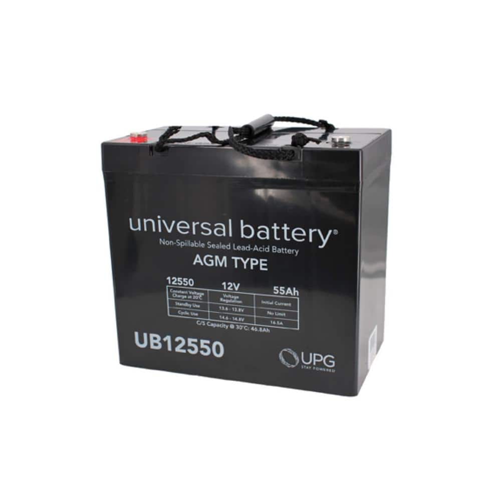 UPG 12-Volt 55 Ah (+ on left) I4 Terminal Sealed Lead Acid (SLA ...