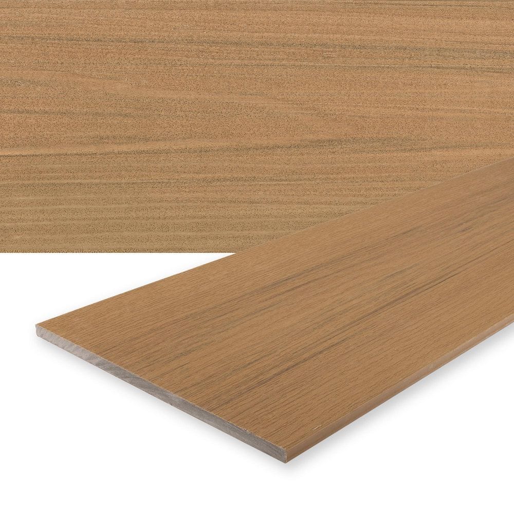 Deckorators Summit 1/2 in. x 12 in. x 12 ft. Terra Brown Composite ...