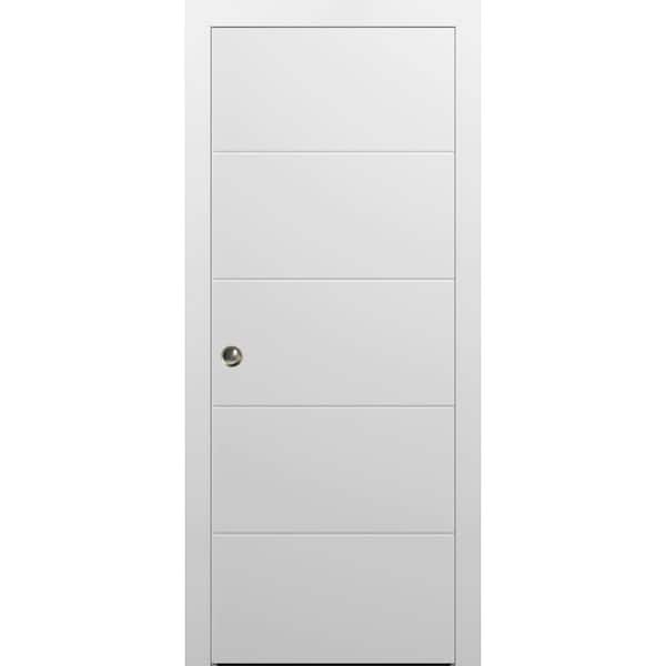 Sartodoors 32 in. x 84 in. 1 Panel Ginger Ash Finished Solid Wood ...
