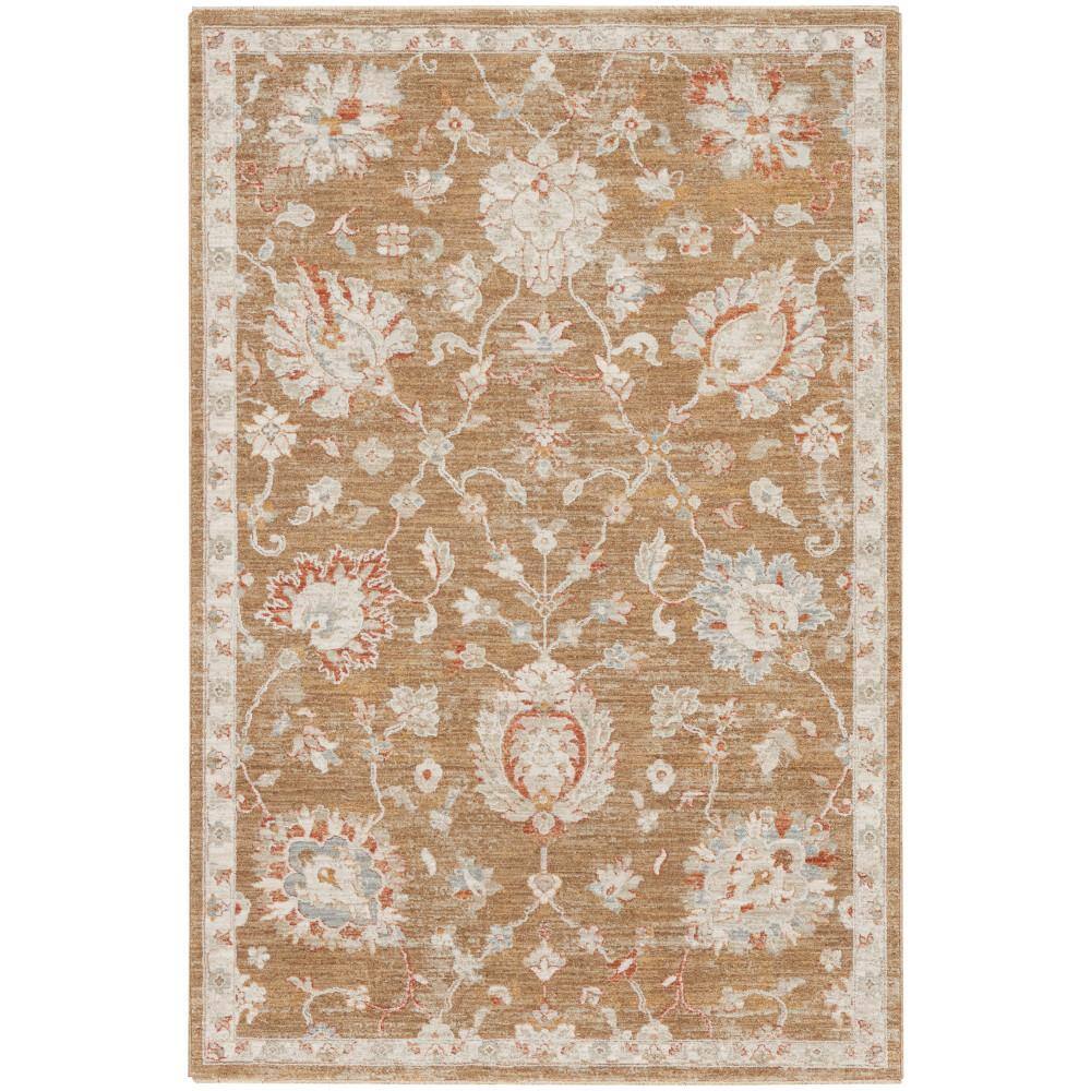 Nourison Asher Mocha 5 ft. x 8 ft. All-over design Traditional Area Rug ...