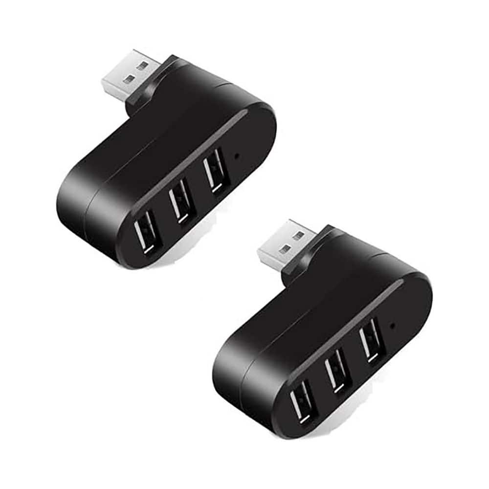 Lukyamzn 3-Port USB Hub Rotatable Multiport Splitter Adapter with 3-USB ...