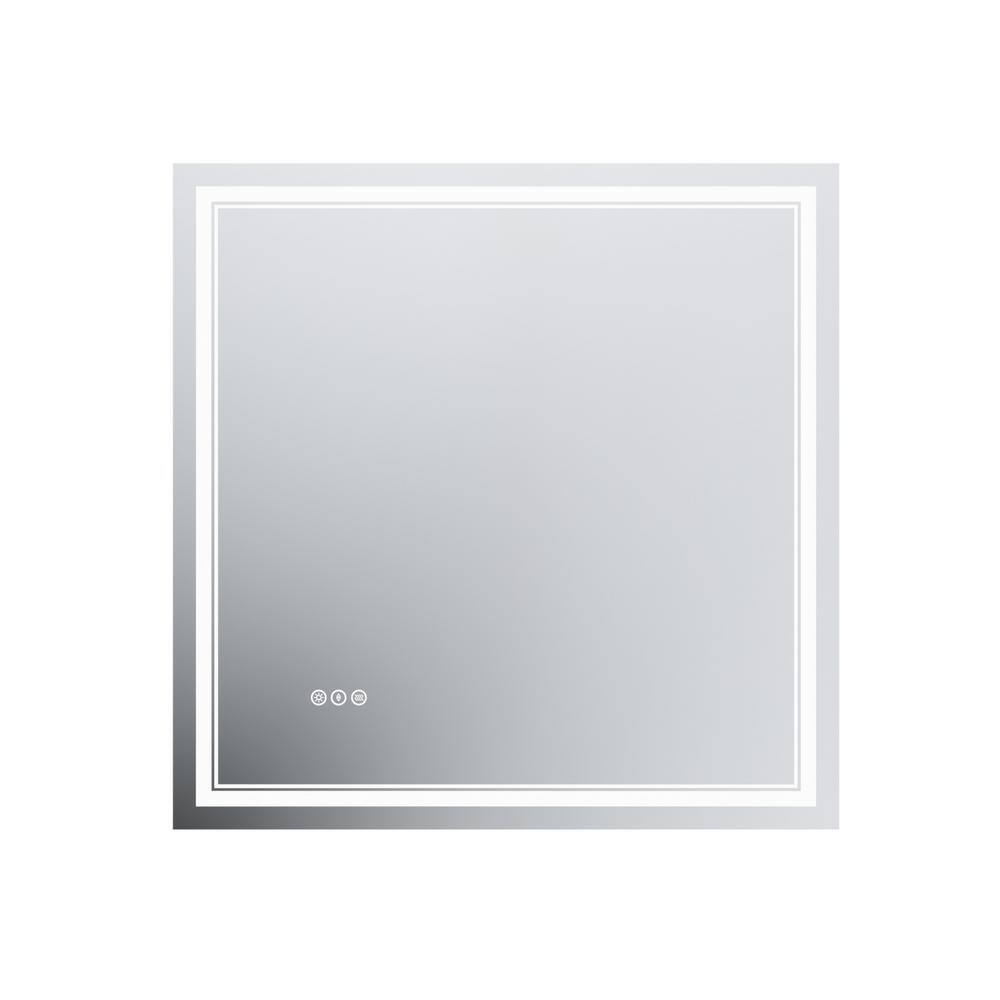 EAKYHOM 36 in. W x 36 in. H Rectangular Frameless Anti-Fog Wall ...