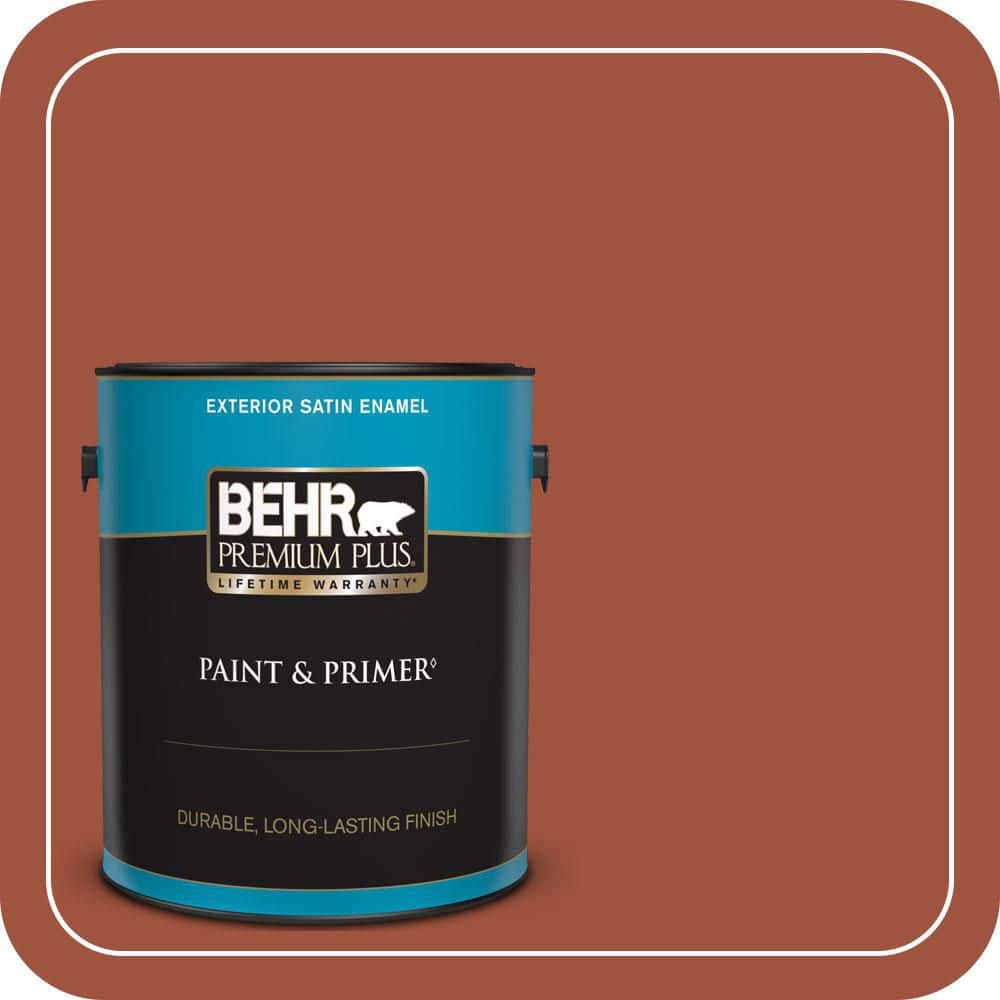 BEHR PREMIUM PLUS 1 gal. #MQ1-25 Kalahari Sunset Satin Enamel Exterior ...