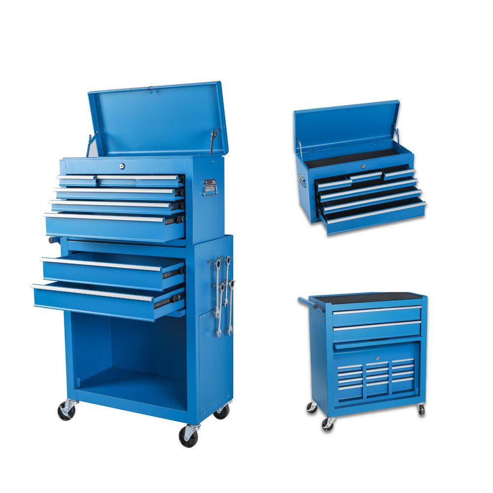 Damodpoy 13 in. W 8-Drawer Rolling Tool Storage Carts with 2 in 1 ...