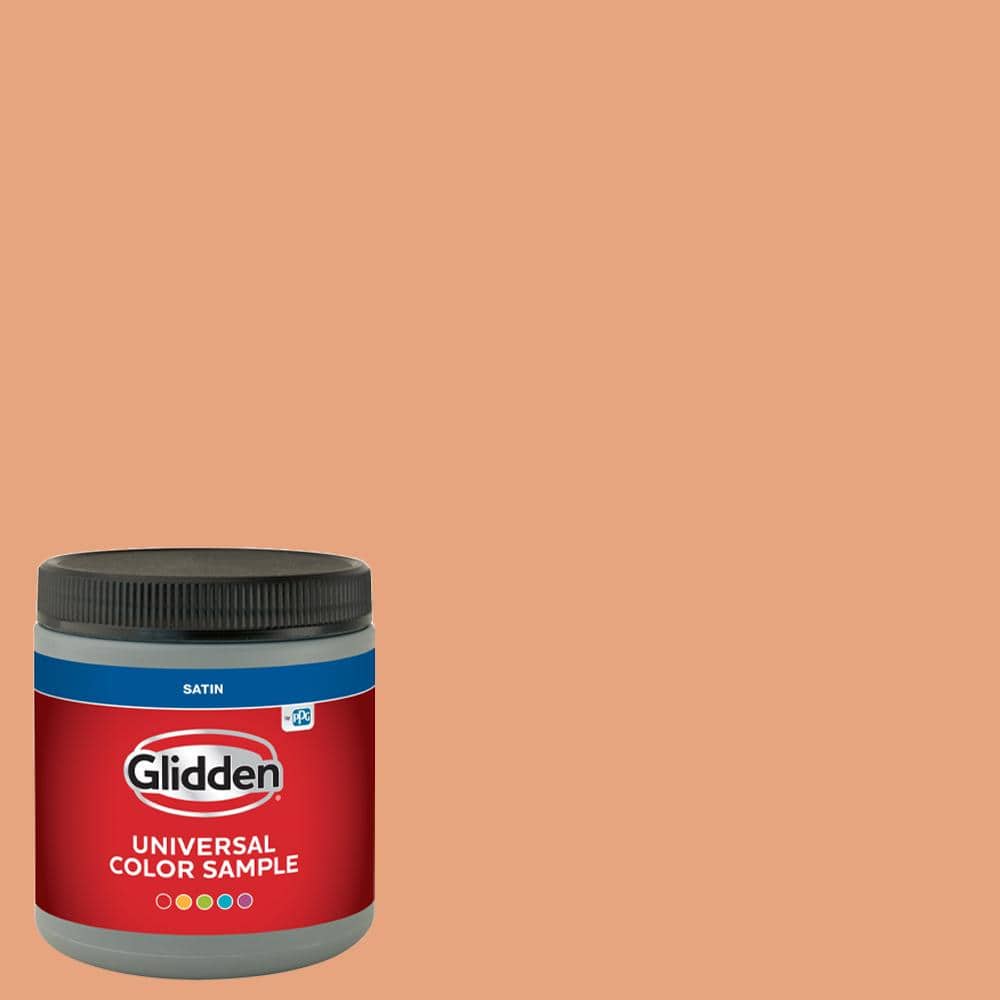 Glidden 8 oz. PPG1200-4 Orange Clay Satin Interior Paint Sample PPG1200 ...