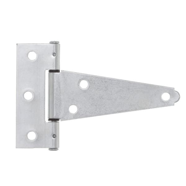 Everbilt 4 in. x 3-3/20 in. Standard Zinc-Plated Heavy-Duty Tee Hinge ...