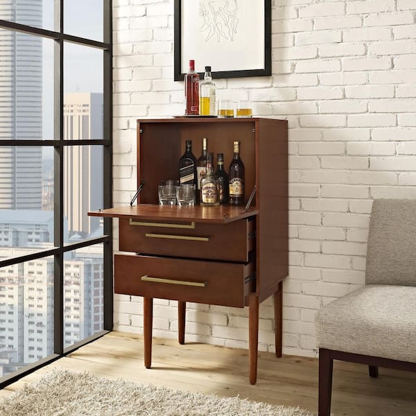 Spirit Cabinet Logan's Edge Natural Live Edge Spirit Cabinet From ECI