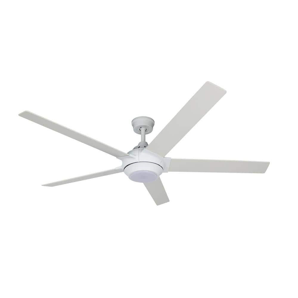 BLUE MOUNTAIN FANS Orbit 60 in. Indoor Matte White Ceiling Fan with ...