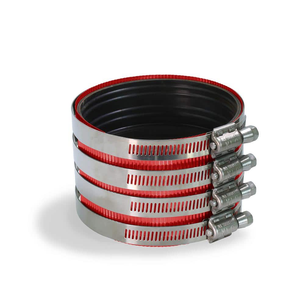 PLUMBFLEX 3 in. Heavy-Duty Stainless Steel No Hub Shielded Pipe ...