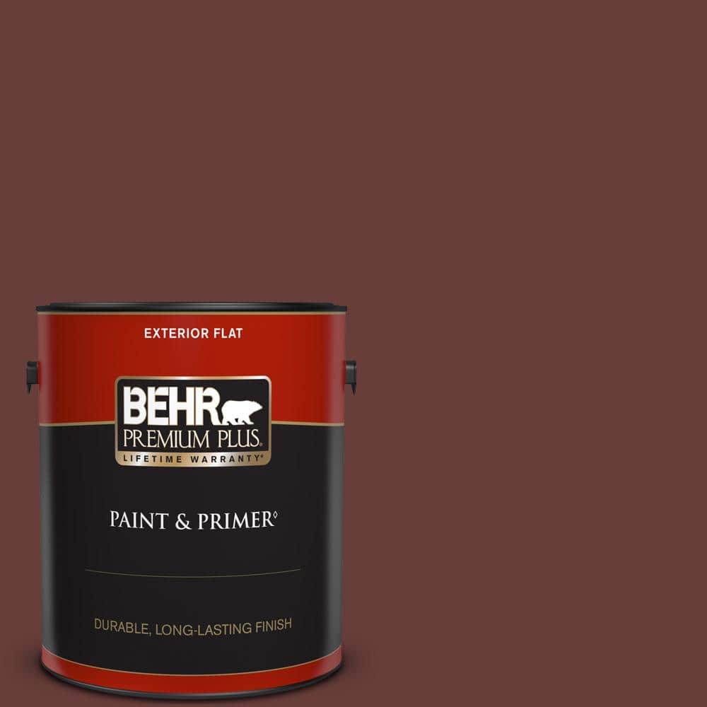 BEHR PREMIUM PLUS 1 gal. #PPU2-01 Chipotle Paste Flat Exterior Paint ...
