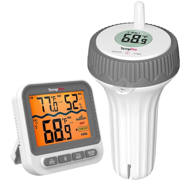 ThermoPro Digital Wireless Pool Thermometer, Floating Water Thermometer ...