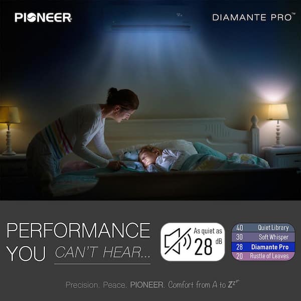Pioneer Diamante Pro Low-Ambient 1-Zone 12,000 BTU 23 SEER2 Ductless ...