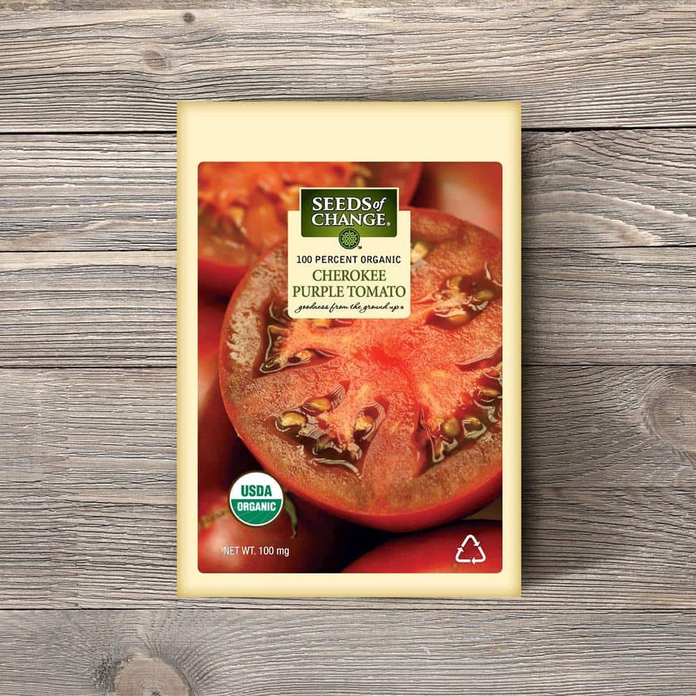 Seeds of Change Organic Cherokee Purple Heirloom Tomato Seed 05359 ...