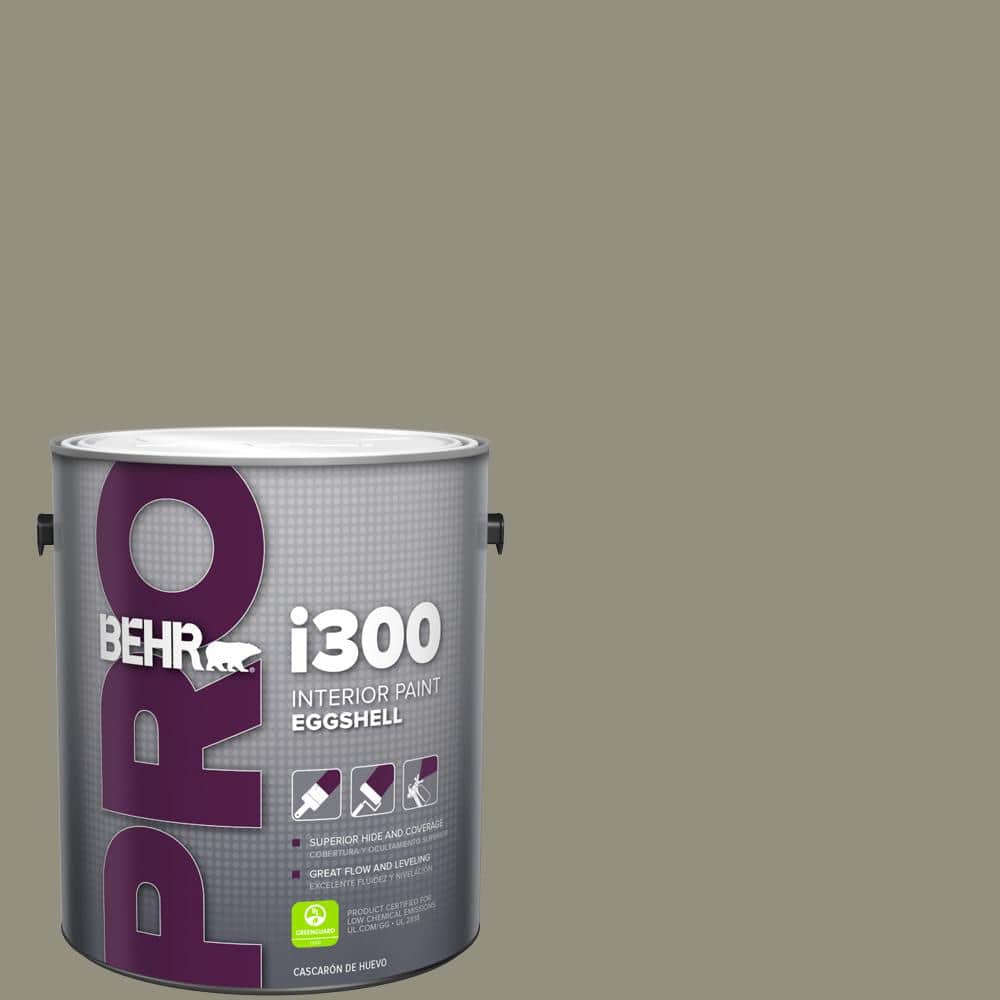 BEHR PRO 1 gal. #N350-5 Muted Sage Eggshell Interior Paint PR33301 ...