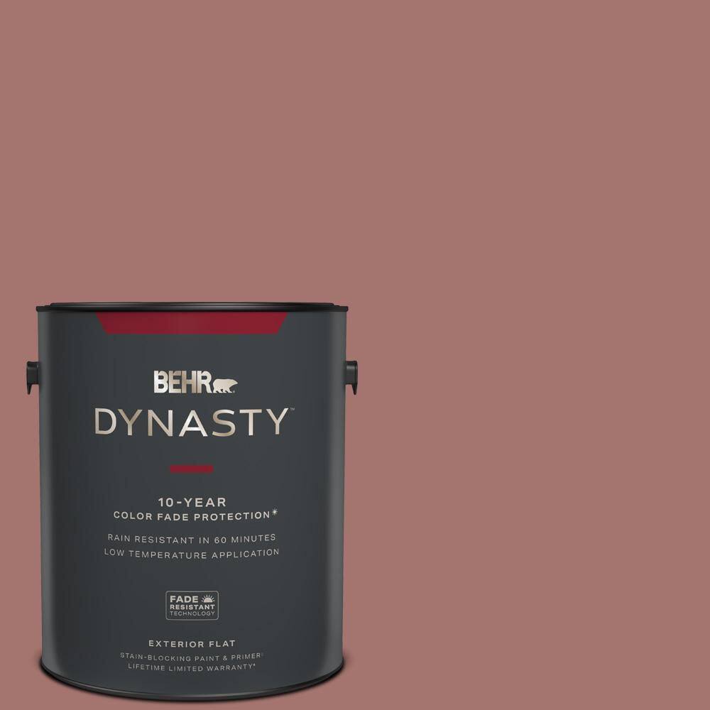 BEHR DYNASTY 1 gal. #MQ1-17 Autumn Russet Flat Exterior Stain-Blocking ...