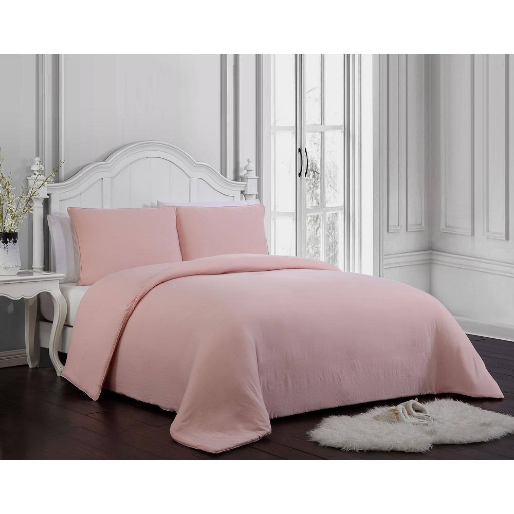 Geneva Home Fashion Gweneth 3-Piece Blush Queen Comforter Set ...