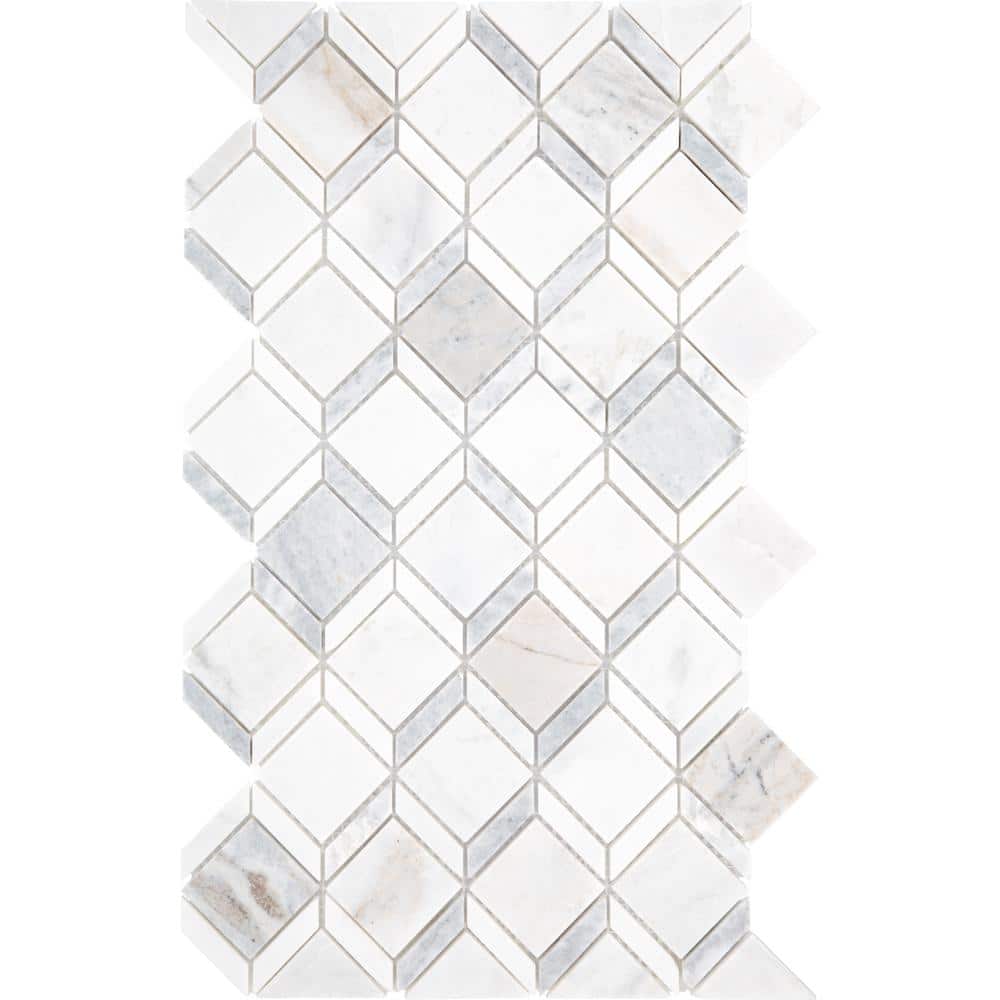 Daltile Xpress Mosaix Perfect-Fit Coastal Marble 11 in. x 18 in. Marble ...