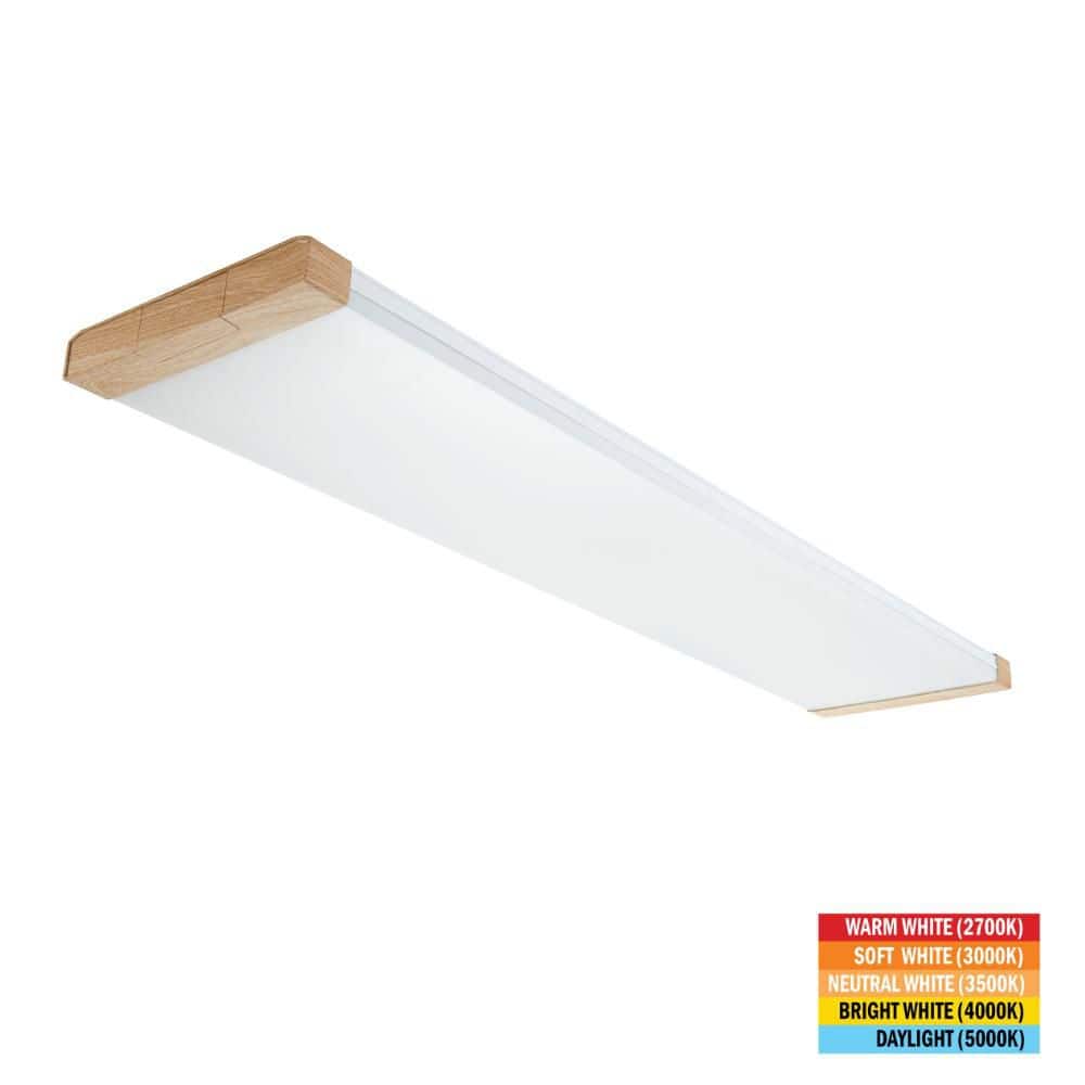 Commercial Electric 46 in. x 10 in. LED Flush Mount Ceiling Light ...