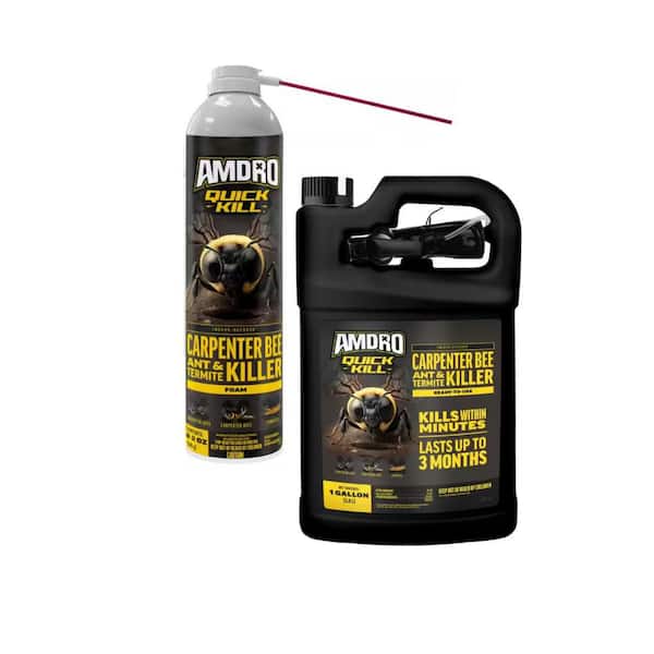 AMDRO Quick Kill 1 gal Outdoor & 18 oz Indoor/Outdoor Carpenter Bee ...