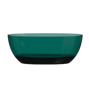 VANITYFUS 59 in. x 29.5 in. Oval Stone Resin Surface Flatbottom ...