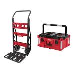 Milwaukee PACKOUT 20 in. 2-Wheel Utility Cart with Large Tool Box and ...