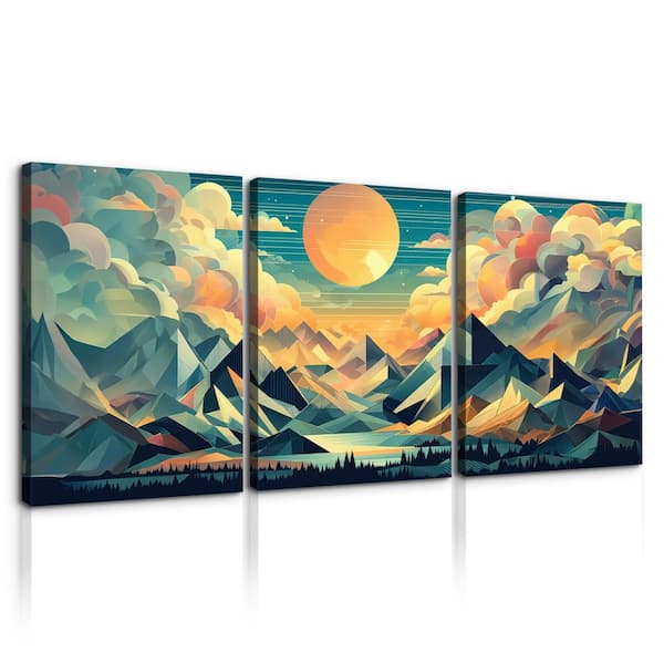 3-Panels Framed Boho Style Decoration Painting Wall Art Decor Nature ...