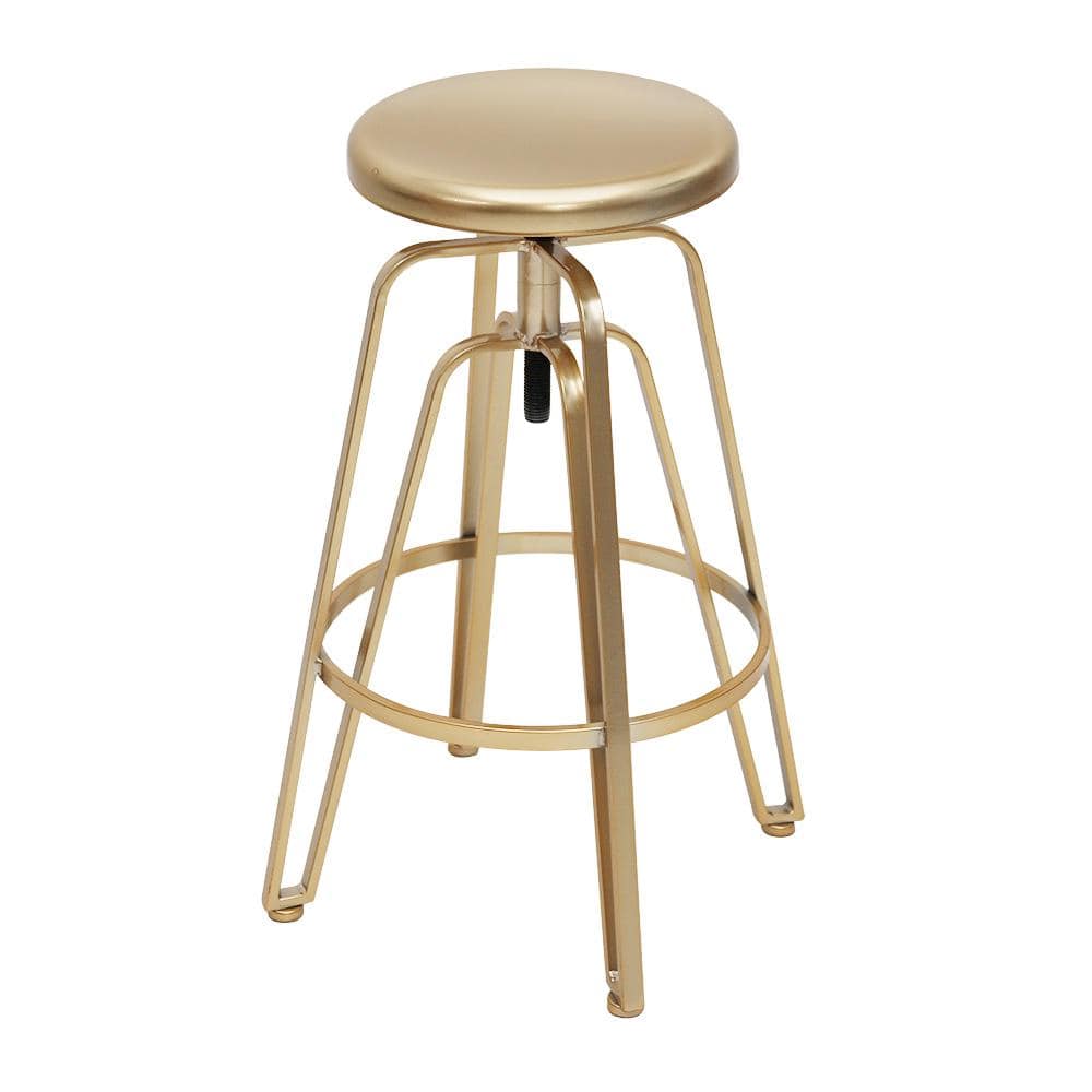 Maypex 30 in. Swivle Adjustable Height Gold Bar Stool 300533-GLD - The ...