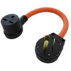 AC WORKS 1.5 ft. 10/3 STW 30 Amp TT-30P RV/Travel Trailer Plug to 30 ...