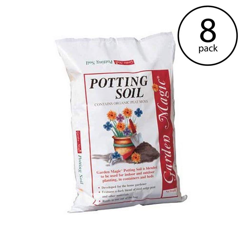 BACCTO Garden Magic Organic Planting Potting Soil, 40 lbs. Bag (8-Pack ...