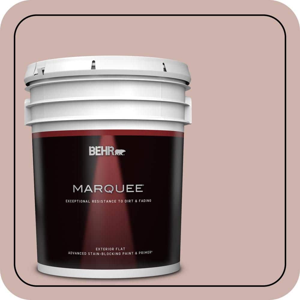 BEHR MARQUEE 5 gal. #180E-3 Plymouth Notch Flat Exterior Paint & Primer ...
