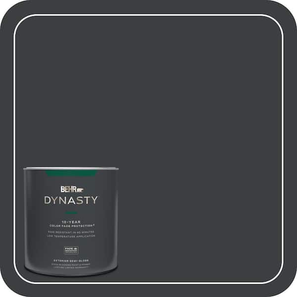 BEHR DYNASTY 1 qt. #ECC-25-3 Obsidian Stone Semi-Gloss Exterior Stain ...