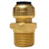 Tectite 1/2 in. Brass Push-to-Connect x 3/4 in. Male Pipe Thread Reducing Adapter FSBMA1234 ...