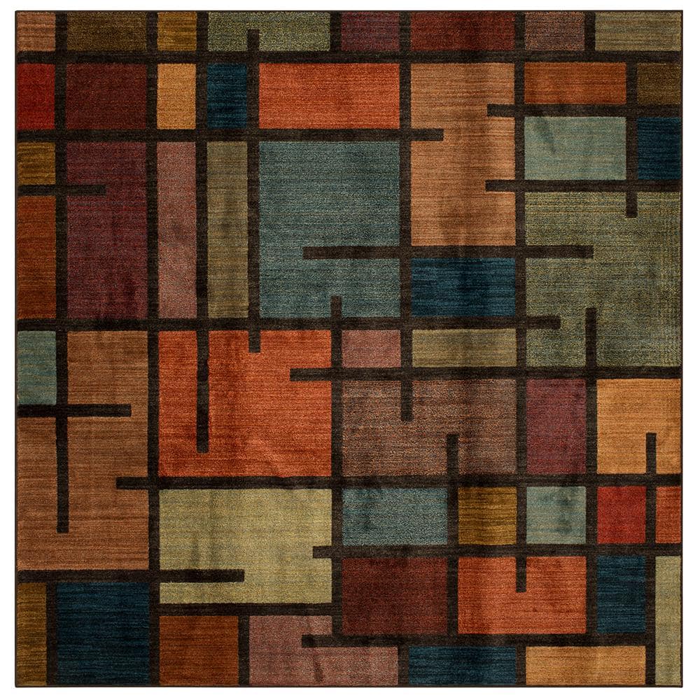 Home Decorators Collection Fairfield Charcoal 8 ft. x 8 ft. Square Area ...