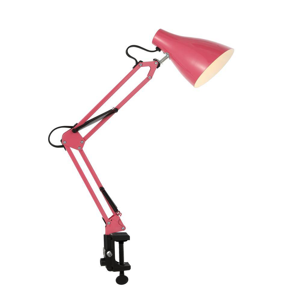 JONATHAN Y Odile 28.5 in. Pink Classic Industrial Adjustable ...