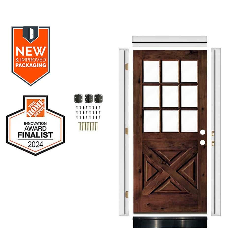 Krosswood Doors 32in.x80in.Alder XPanel LH 1/2-Lite ClearGlass ...