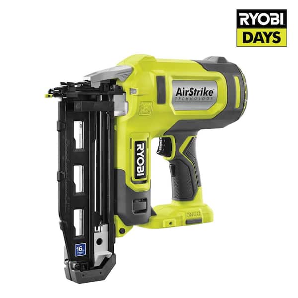 RYOBI ONE+ 18V AirStrike 16-Gauge Cordless Finish Nailer (Tool Only ...