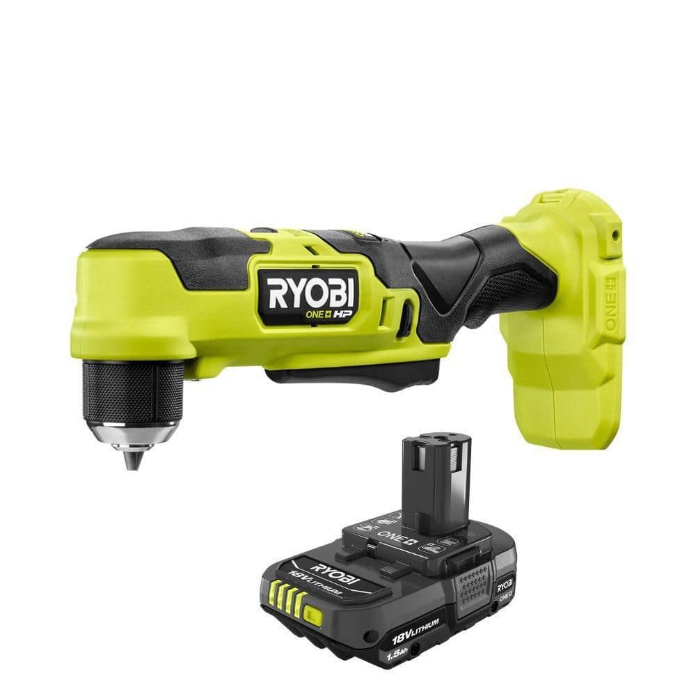 RYOBI ONE+ HP 18V Brushless Cordless Compact 3/8 in. Right Angle Drill ...