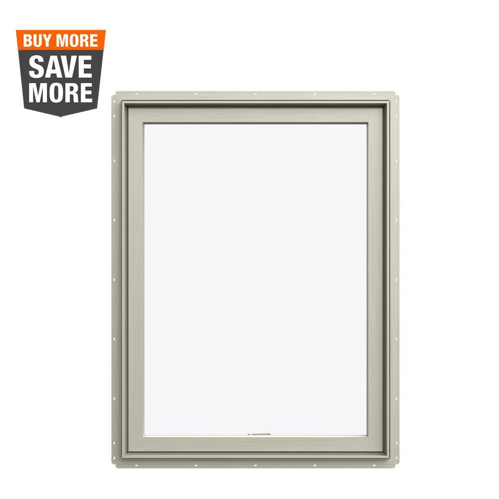 JELD-WEN 36 in. x 48 in. W-5500 Left-Hand Casement Wood Clad Window ...