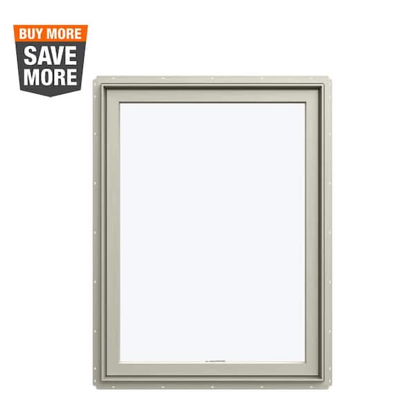JELD-WEN 36 in. x 48 in. W-5500 Left-Hand Casement Wood Clad Window ...