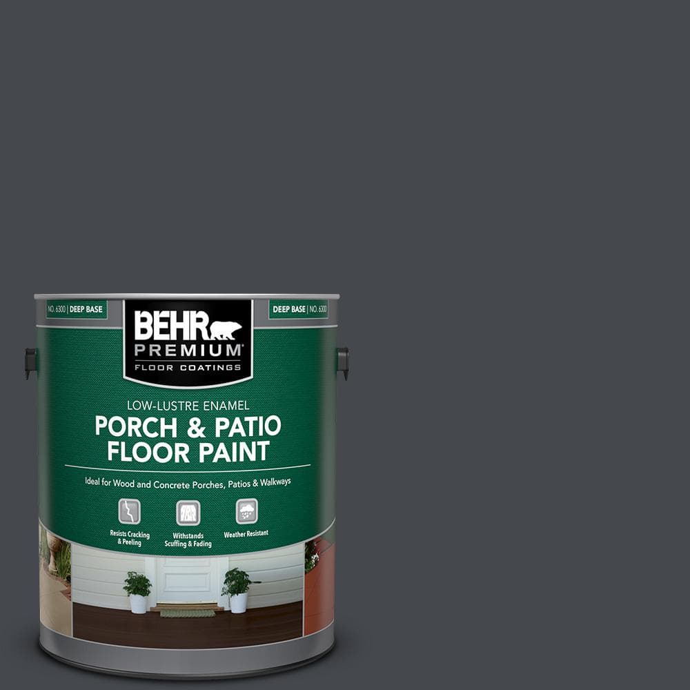 BEHR PREMIUM 1 gal. #N490-7 Ink Black Low-Lustre Enamel Interior ...