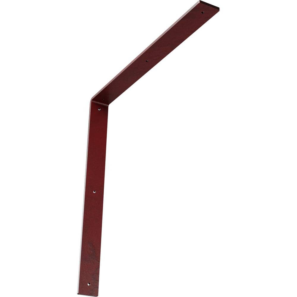 Ekena Millwork 20 in. x 2 in. x 20 in. Steel Hammered Bright Red ...