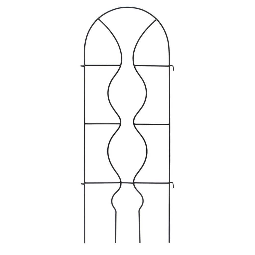 ACHLA DESIGNS 65 in. Tall, Black Powder Coat Finish, Orangery Trellis ...