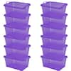 Life Story 55 Qt. Purple Stackable Closet and Storage Box Containers ...
