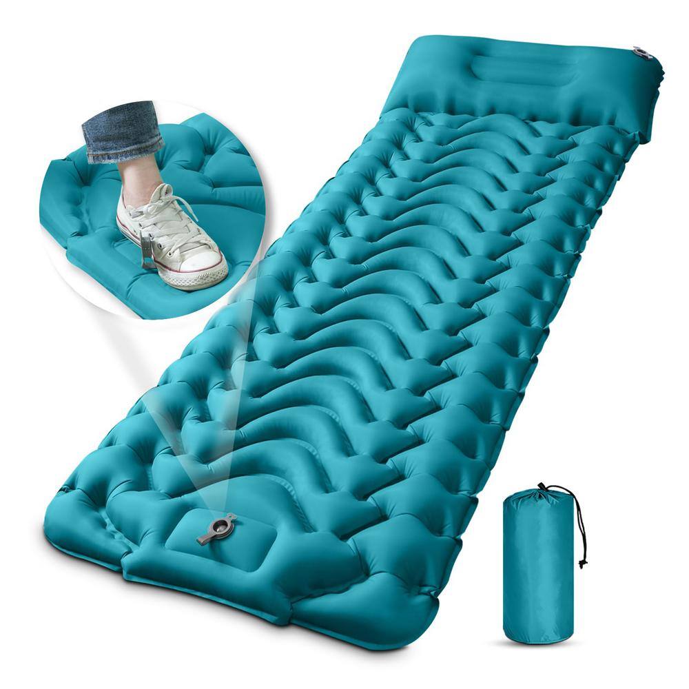 ITOPFOX Portable Inflatable Single Camping Sleeping Pads 4 in. Thick ...