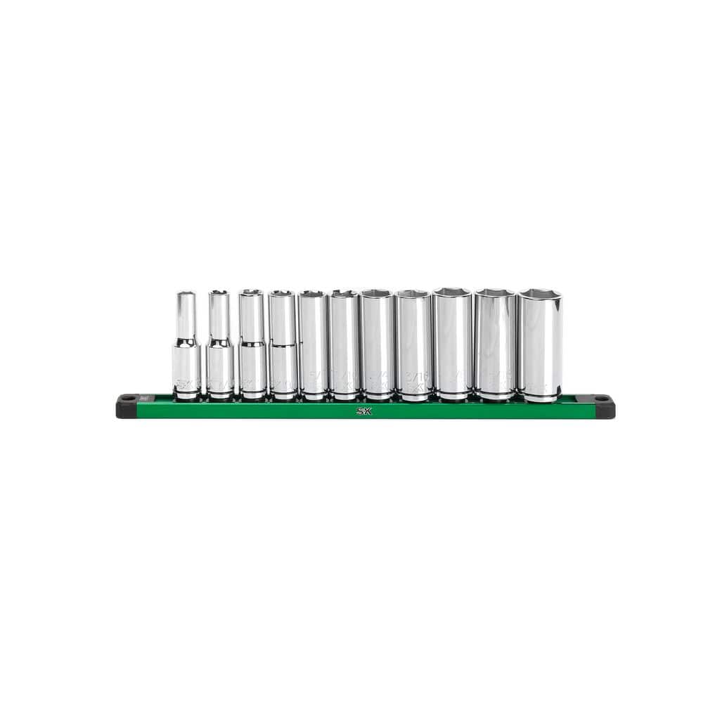 SK SK01348 SAE 1/2 in. Drive Set Deep Socket Set (11 Piece) SK01348 ...