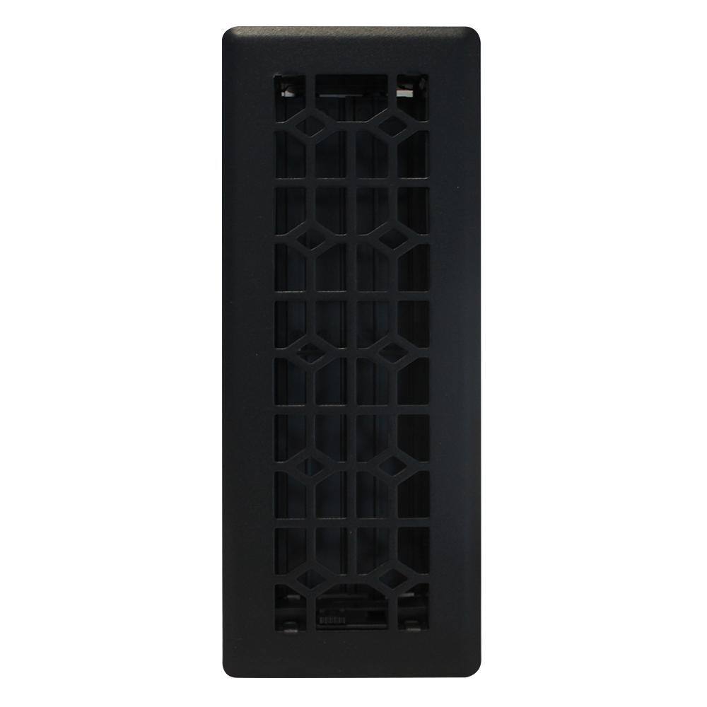 Modern Homes 3 in x 10 in Floor Register Abstract Matte Black 18144 ...