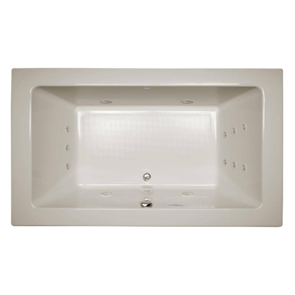 JACUZZI SIA 66 in. x 36 in. Rectangular Whirlpool Bathtub with Center ...