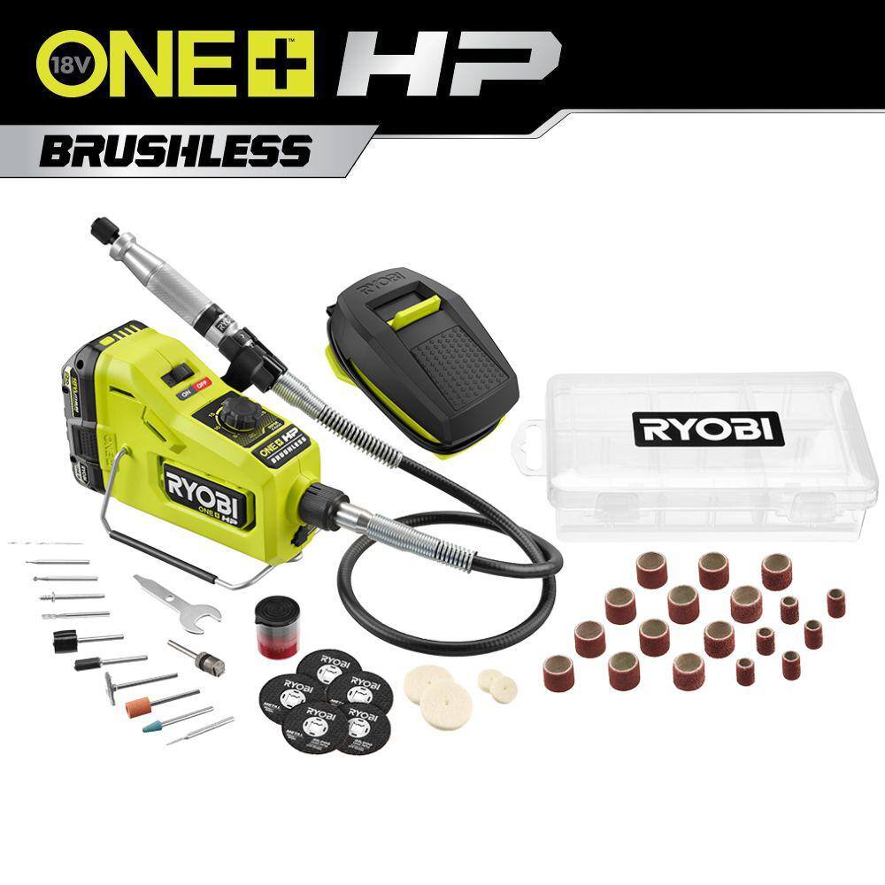 RYOBI ONE+ HP 18V Brushless Cordless Rotary Tool (Tool Only) with ...